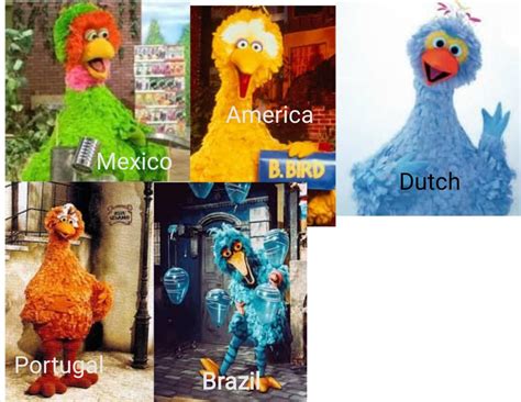 Big Bird Looks Different In Other Countries Around The World Damnthatsinteresting