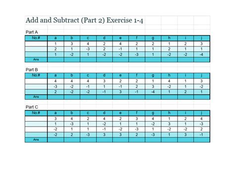 Add And Subtract Part 2 Exercise 1 4 Question 1 Pdf