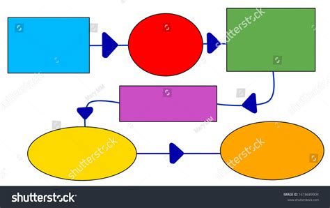 Colorful Flow Chart Made Rectangles Squares Stock Illustration 1618689904 Shutterstock