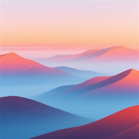 Colorful Abstract Gradient Background With Smooth Pastel Color Transitions Stock Illustration