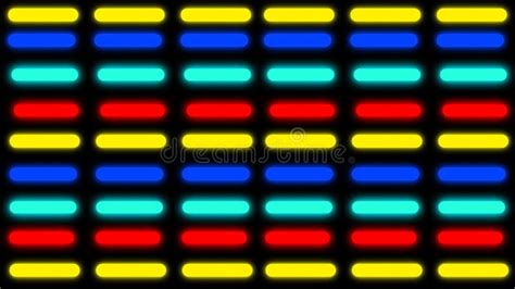 A Grid Pattern Of Rounded Rectangles In Vibrant Colors Including Blue Cyan Red And Yellow Set