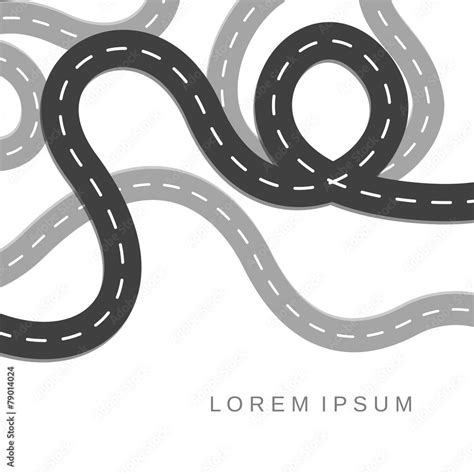 Vector Illustration Of An Abstract Road Background Stock Vector Adobe