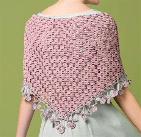 Простая шаль крючком