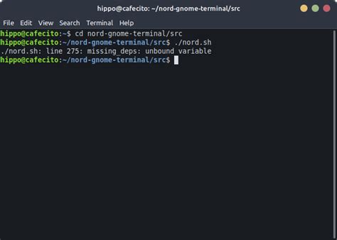 Missingdeps Unbound Variable Nord Gnome Terminal Theme How To Trouble Shoot Rlinux4noobs
