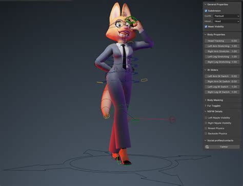 Diane Foxington 18 Blender 4 0 Model