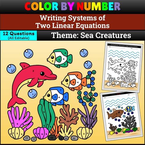 Teks A 2i Color By Number Writing Systems Of Two Linear Equations