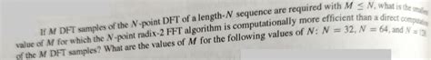 Solved If M DFT Samples Of The N Point DFT Of A Length N Chegg