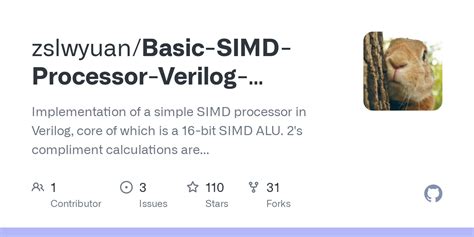 Github Zslwyuanbasic Simd Processor Verilog Tutorial Implementation
