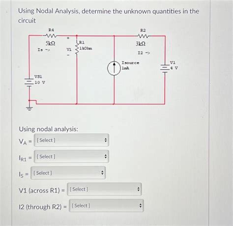 solved using nodal analysis determine the unknown