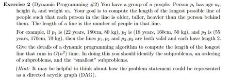 Solved Exercise 2 Dynamic Programming 2 ﻿you Have A Group