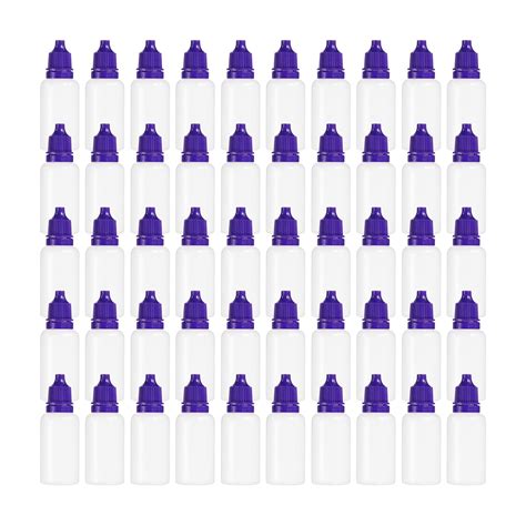 Pe 20ml Liquid Dropper Bottle Eye Dropper Container With Cap Purple 50
