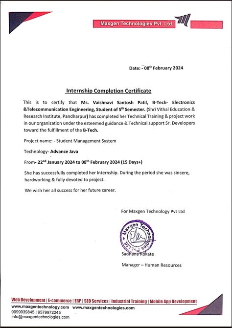 Vaishnavi Patil On Linkedin Internship Javadeveloper Learning Growing