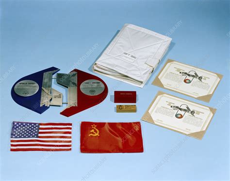 Apollo Soyuz Test Project Commemorative Items Stock Image C058 7329 Science Photo Library