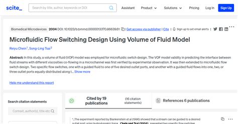 Microfluidic Flow Switching Design Using Volume Of Fluid Model