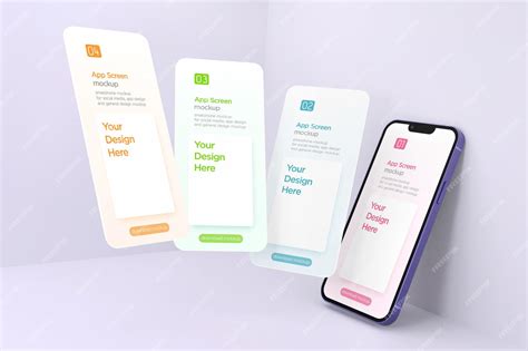 앱 화면 목업 Ui Ux 디자인 프리미엄 Psd 파일