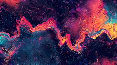 Premium Photo Colorful Abstract Wave Pattern Background With Grainy Texture