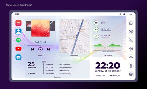 HMI Screen UI Design For EV Concept Design Behance