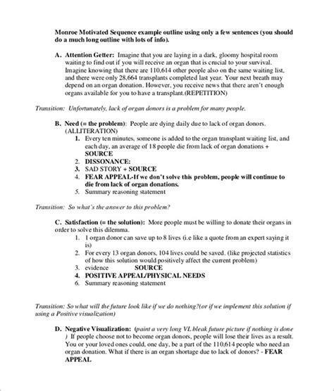 Persuasive Speech Outline Template 9 Free Sample Example Format