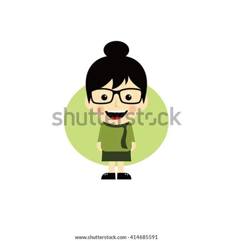 Geek Cartoon Nerd Girl Character Stock Vector Royalty Free 414685591 Shutterstock