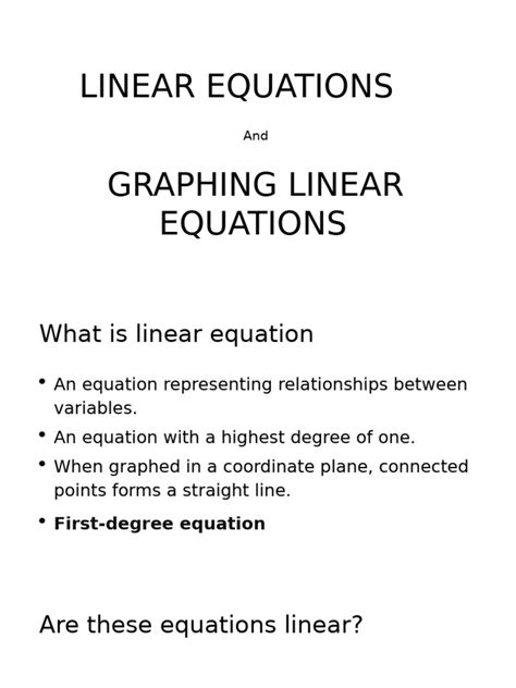 Linear Equations Pdf