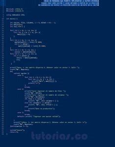 Arrays Turbo C Matriz Dispersa Figura Cruz En Vector Tutorias Co