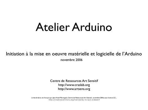 Tutoriel Arduino En Pdf Télécharger Cours Informatique En Pdf