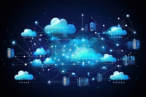 Cloud Technology Data Network Transfer Cloud Computing Digital Background Generative Ai