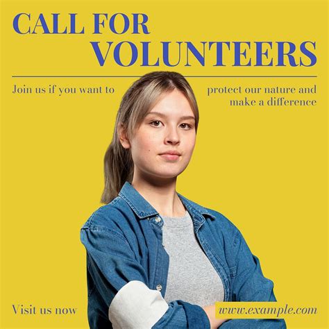 Call Volunteers Instagram Post Template Free Photo Rawpixel