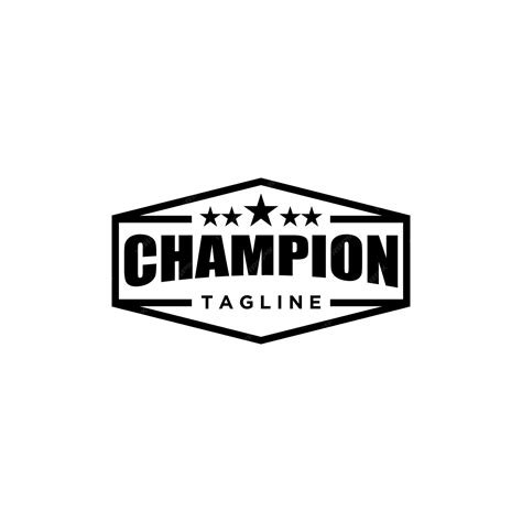 Premium Vector Champion Sports Logo Emblem Badge Graphic Typography