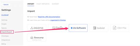 how to export tasks from jira and import into clickup clickup