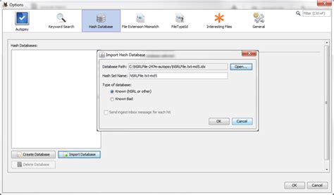 Autopsy User Documentation Hash Database Lookup Module