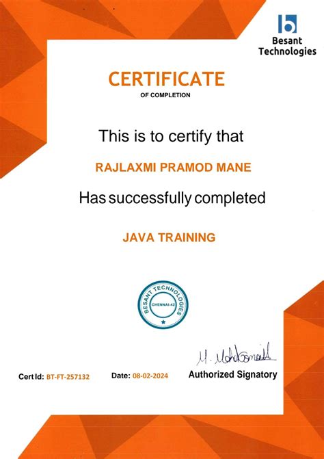 Rajlaxmi Mane Patil On Linkedin Internshipcompletion Javaprogramming