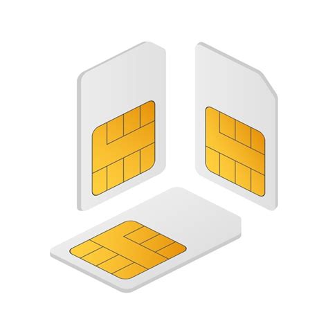 Premium Vector Vector Mobile Cellular Phone Sim Card Chip Isolated On White Background