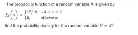 The Probability Function Of A Random Variable X Is Chegg Com