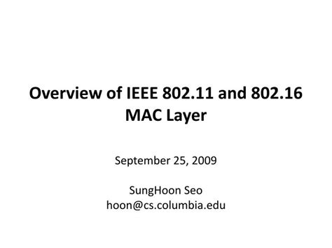 ppt overview of ieee 802 11 and 802 16 mac layer powerpoint