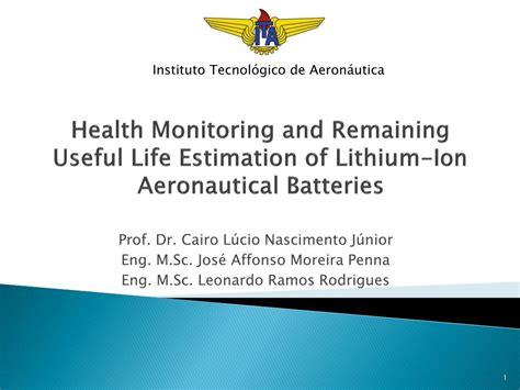 Ppt Health Monitoring And Remaining Useful Life Estimation Of Lithium