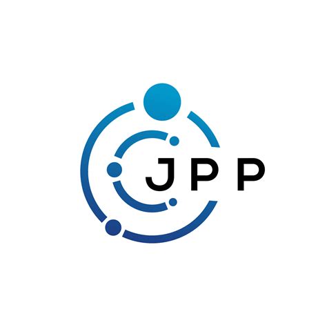 Design De Logotipo De Tecnologia De Letra Jpp Em Fundo Branco Jpp