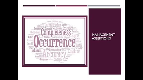 Management Assertions Auditing YouTube