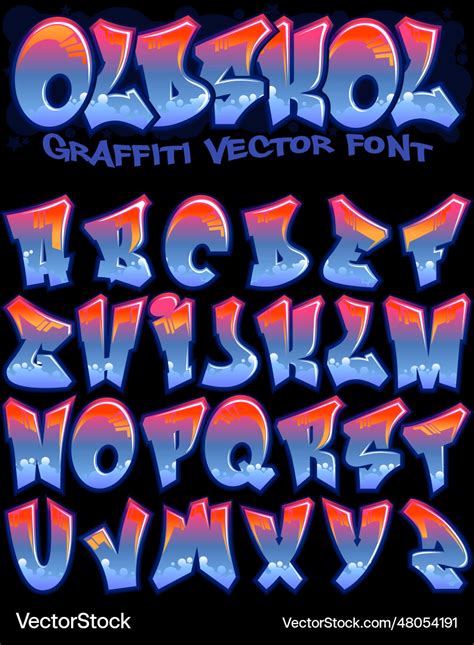 Vector Graffiti Font Alphabet