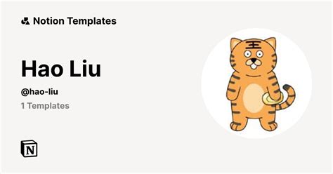 Hao Liu Template Creator Notion Marketplace