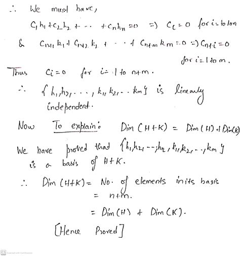 [solved] 2 10 pts let h and k be subspaces of a finite dimensional