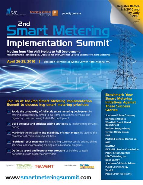 Smart Metering Implementation Summit Pdf Internet Of Things Internet