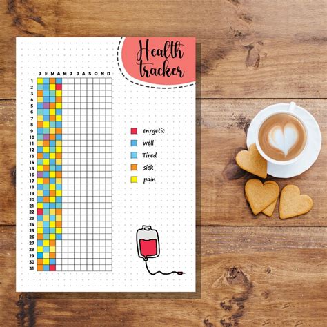 Health Tracker Printable A4 And A5 Digital Tracker Etsy
