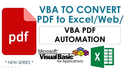 Vba To Convert Pdf Document To Word Excel Web Vba Pdf Automation 9 Youtube