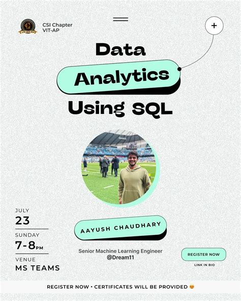 Csi Chapter Vit Ap On Linkedin Csi Csichapter Data Dataanalytics