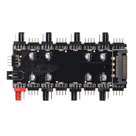 Yuhsdv 1 To 8 Multi Way Splitter ARGB RGB PWM Fan Hub RGB Strip Splitter 12V 4Pin Walmart Com