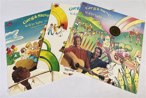 Lot Vintage Vinyl Greg And Steve Records We All Live Together Volumes 13