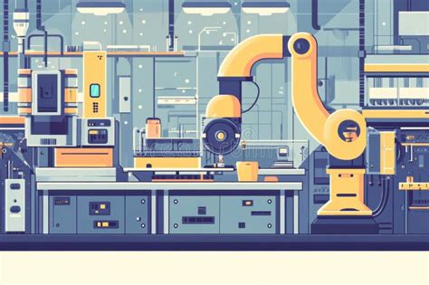 Automated Factory Showcasing Robotic Machines And Ai Technology For