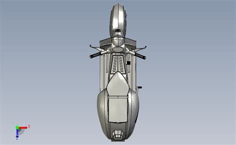 女式助力车踏板摩托车燃油摩托车step模型图纸下载 懒石网