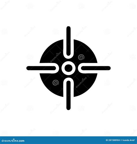 Target Icon Solid Black Colour Military Symbol Perfect Stock Vector Illustration Of Rifle